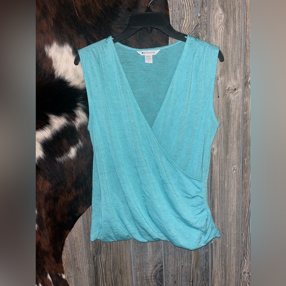 Athleta | Tops | Athleta Breezy Wrap Tank Top Shirt In Euc Size Small ...